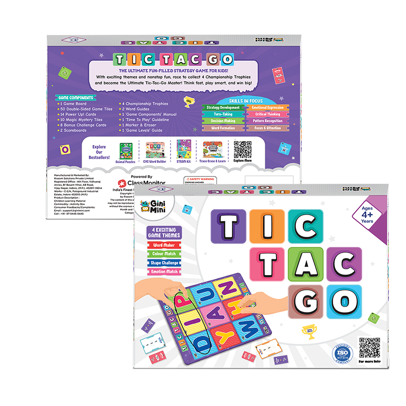 Buy Tic-Tac-Go Words Learning Board Game - 50+ Tiles, Power-Up Cards ...