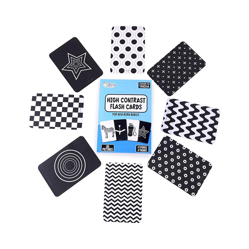 Black and White Flash Cards for New Born Baby II Flash Cards for Babie ...