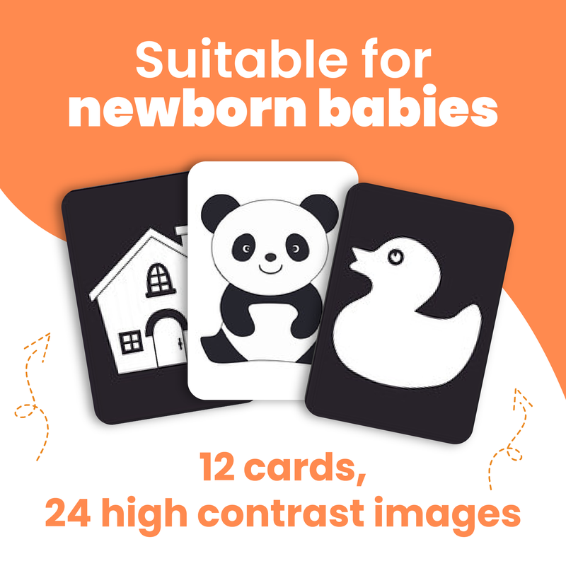 Newborn Black and White Flash Cards for Toddlers – Snooplay