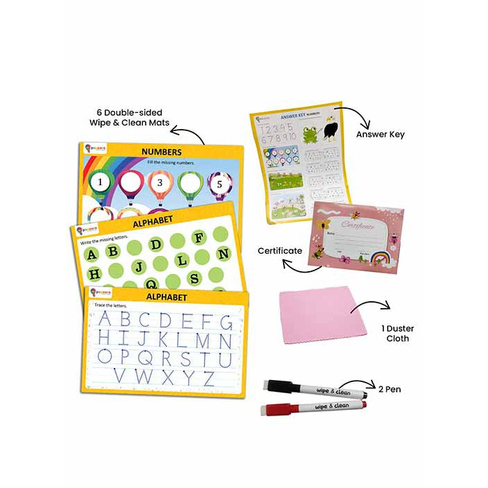 Buy Alphabet & Numbers Write & Wipe Activity Mats (2-5 Years) on ...