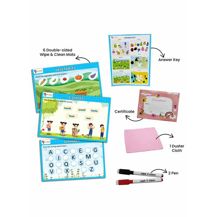 Buy Preschool Write & Wipe Activity Mats (3-6 Years) on Snooplay India