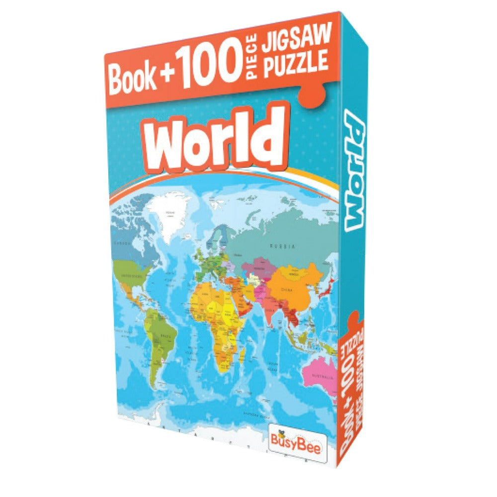 Buy 100 Pieces World Jigsaw Puzzle & Story Book (5-6 Years) on Snooplay ...