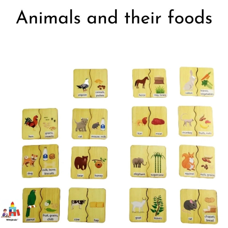 Buy Animal & Their Food Puzzle on Snooplay India
