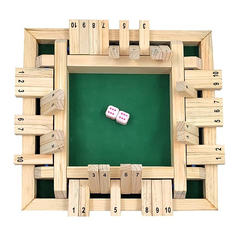Buy Shut The Box Dice | Wooden Board Table Math Game with 2 Dice (6 ...