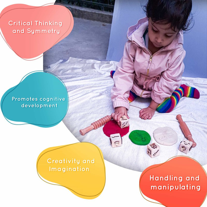 Wooden 5 Stamp Blocks Dice | 6-Sided Stamps (2-4 Years) – Snooplay