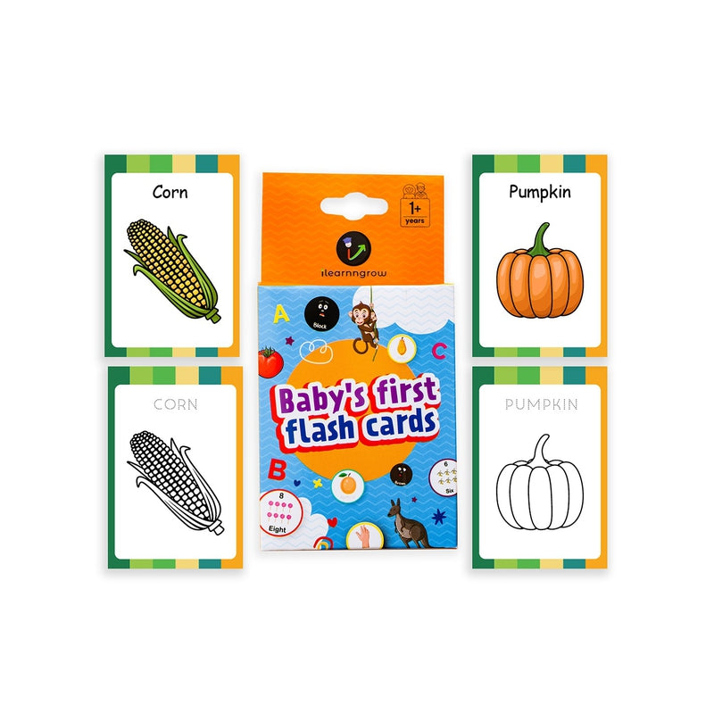 Buy Baby's First Vegetables Flash Cards (1-4 Years) on Snooplay India