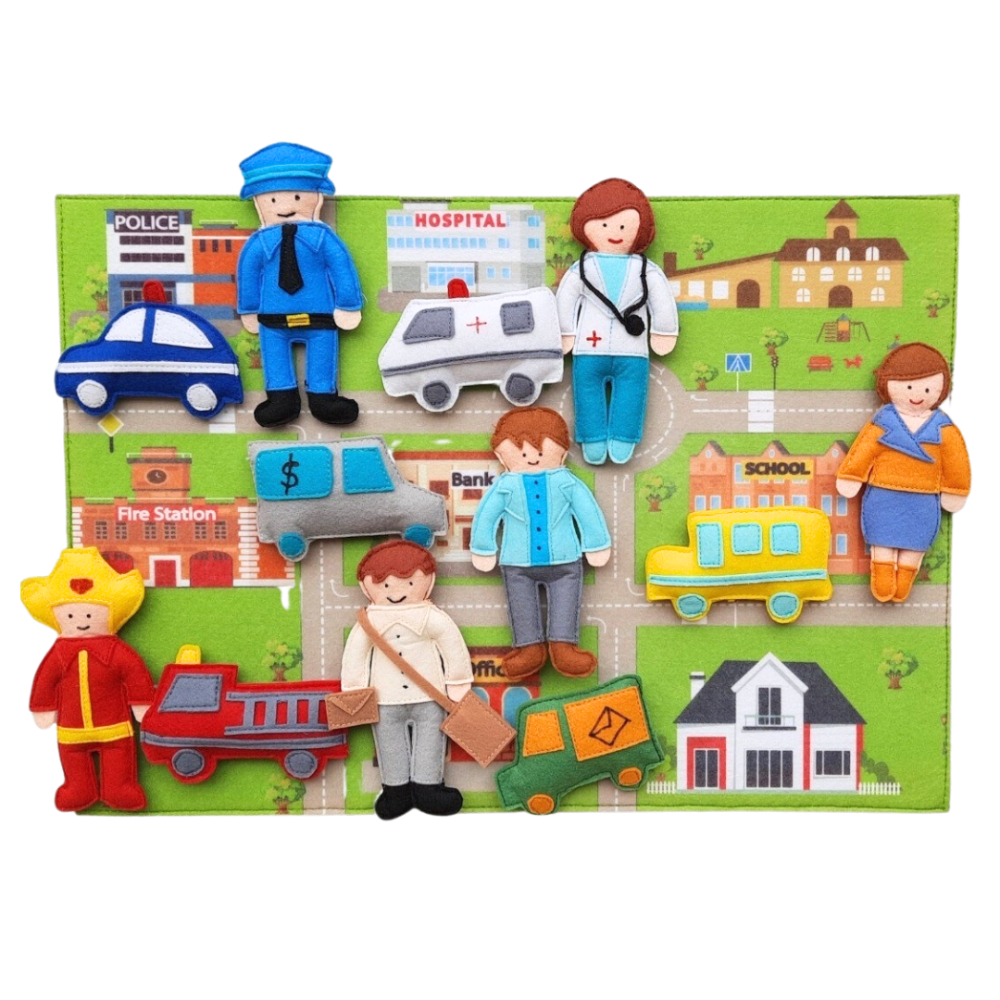 Buy Community Helpers Playmat (6 Community helpers and 6 vehicles) on ...