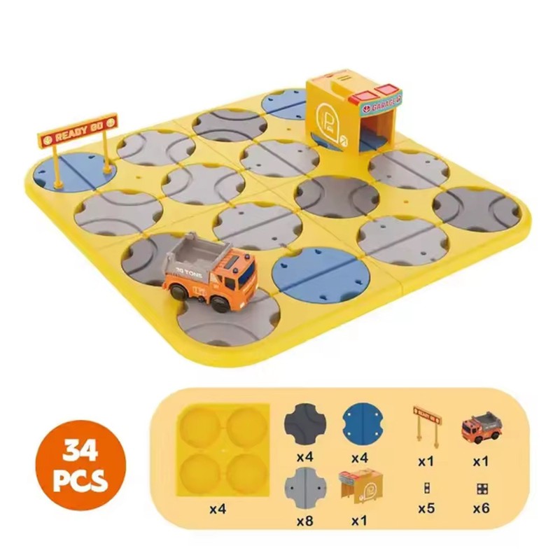 Buy 34 Pieces Logical Road Blocks with Lights & Sounds (3-5 Years) on ...