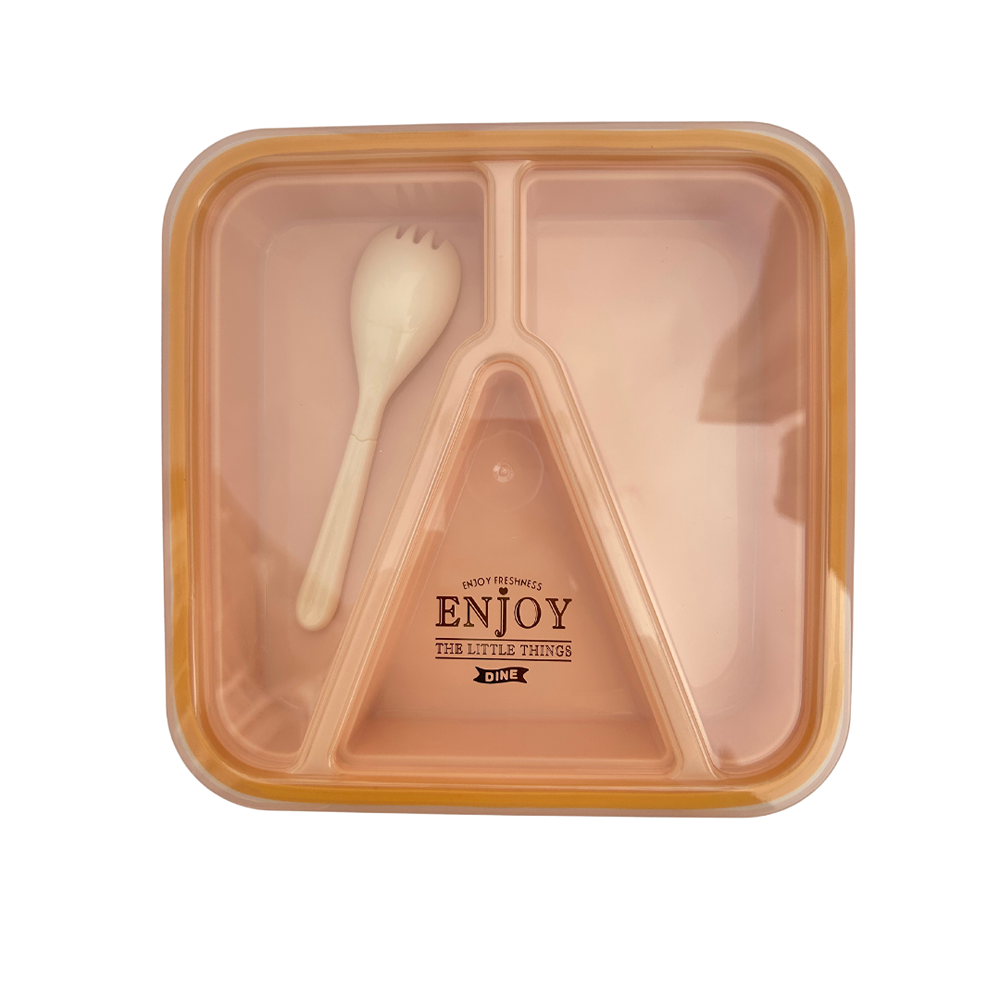 Buy Square 3 Partition Lunch Box on Snooplay India