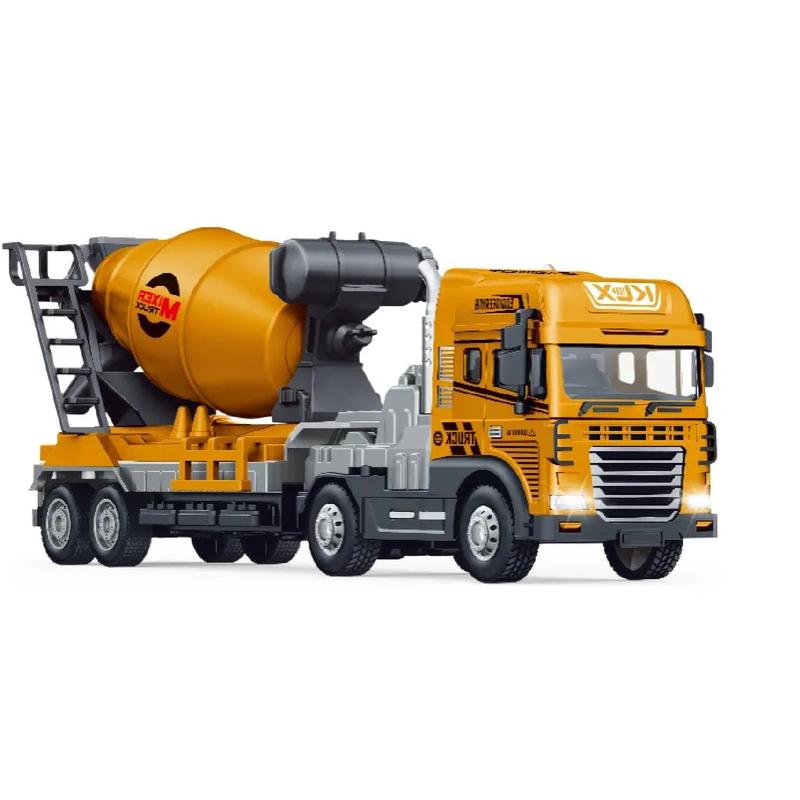 Buy Diecast Cement Mixer Truck with Lights & Music | 1:24 Scale (3 ...