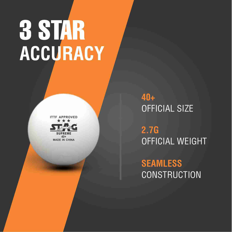 Buy Set of 6 - STAG ICONIC 3 Star Supreme Table Tennis Plastic Balls (5 ...