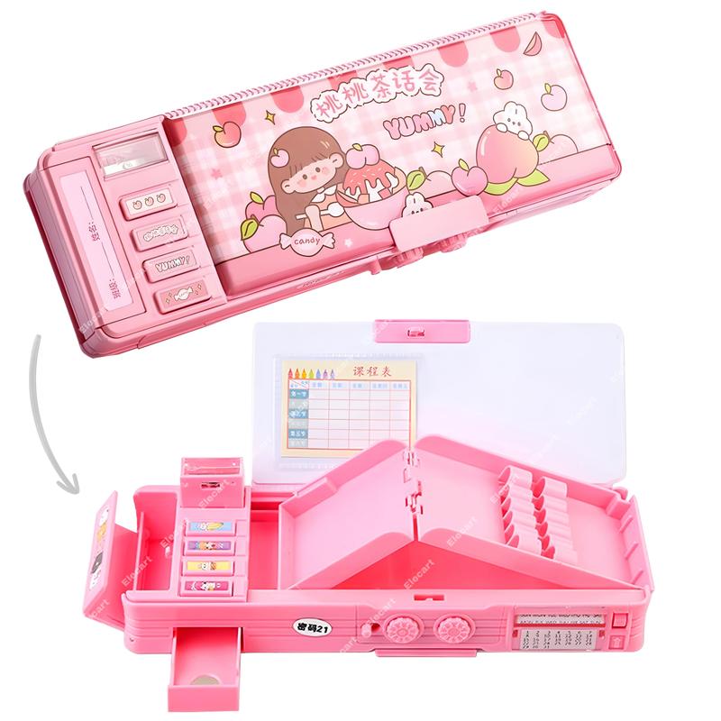 Buy Sweet Yummy Magnetic & Password Lock Compass Pencil Box (6-13 Years ...