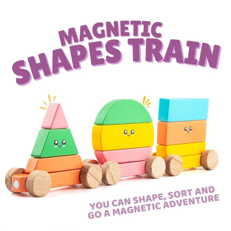 BuyWooden Magnetic Shapes Train for Kids (2-4 Years) on Snooplay India