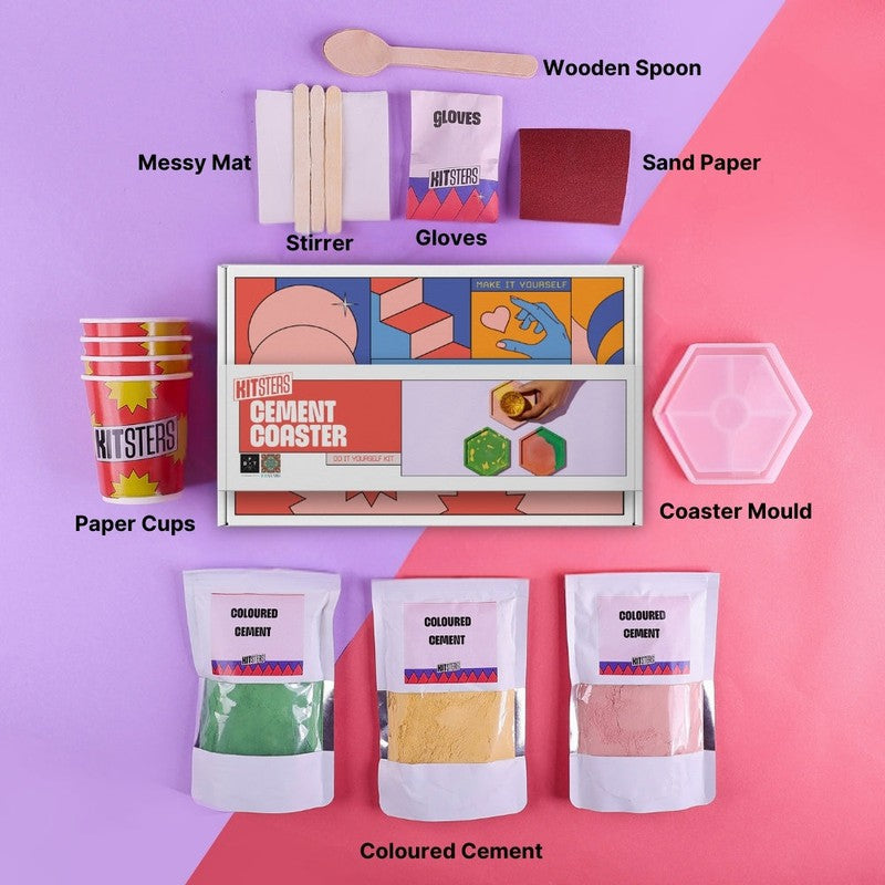 Buy DIY Cement Coaster Kit (6-12 Years) on Snooplay India
