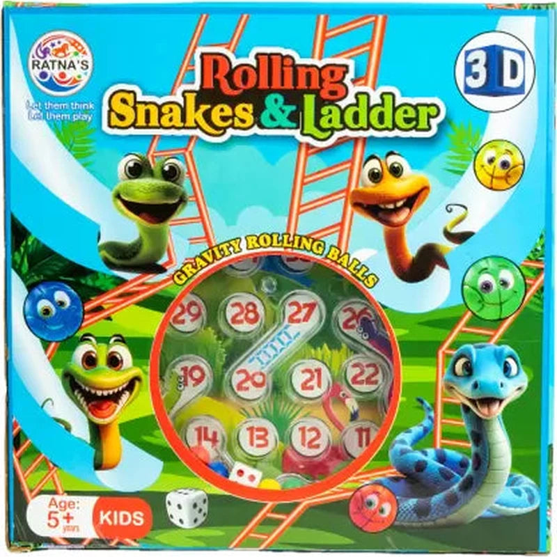 Buy 3D Rolling Snakes & Ladders Strategy Board Game (5-10 Years) on ...