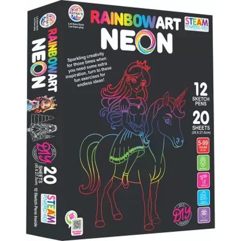 Buy DIY Rainbow Art Neon Colouring Kit (7-10 Years) on Snooplay India