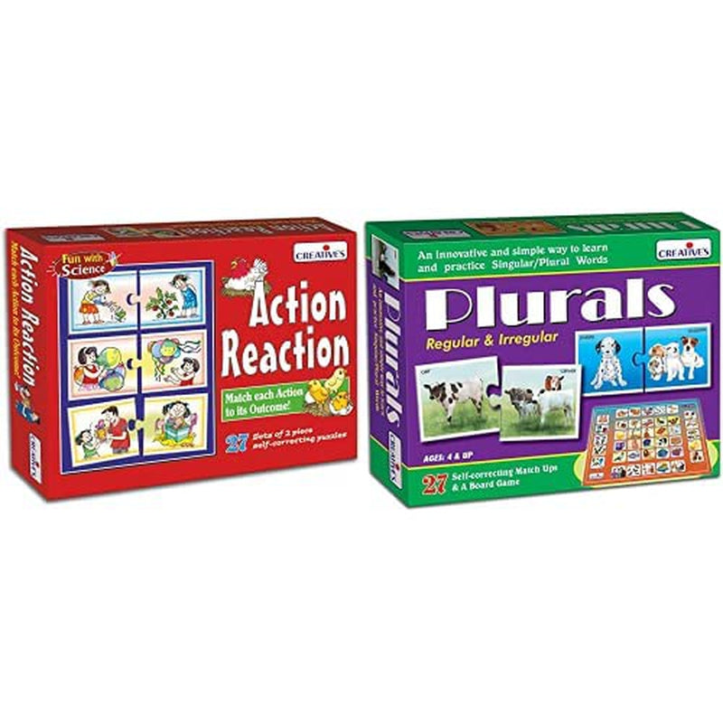 Buy Set of 2 Action Reaction Puzzle & Plurals - Regular and Irregular ...