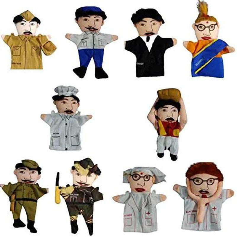 Big Size Community Helper Hand Puppets ( Set Of 10 Pcs ) Storytelling ...