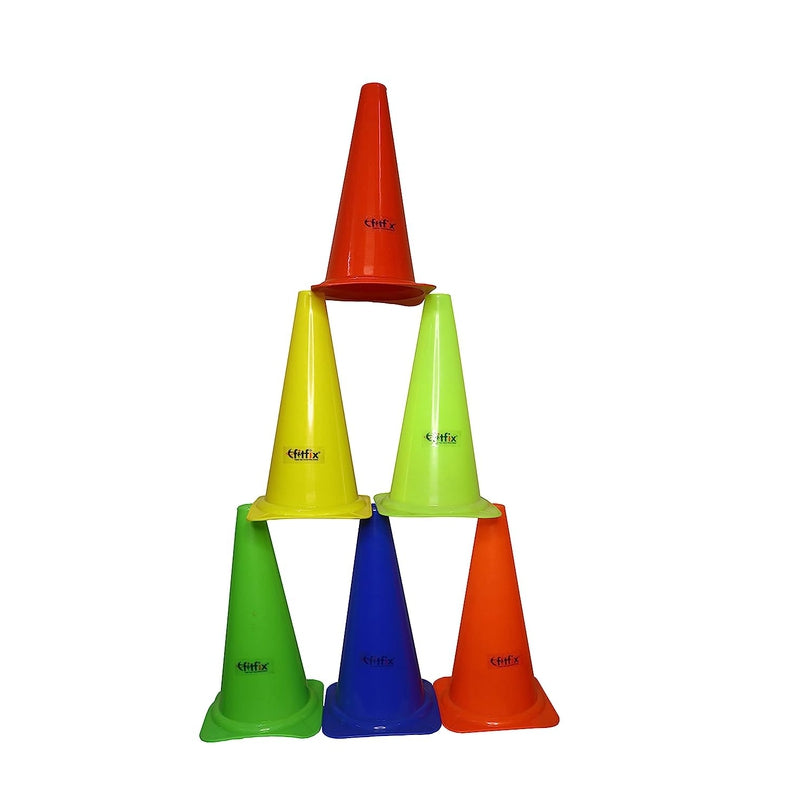 Buy Fitfix Pack of 12 Large Marker Cones with Carry Bag - 12 Inches ...