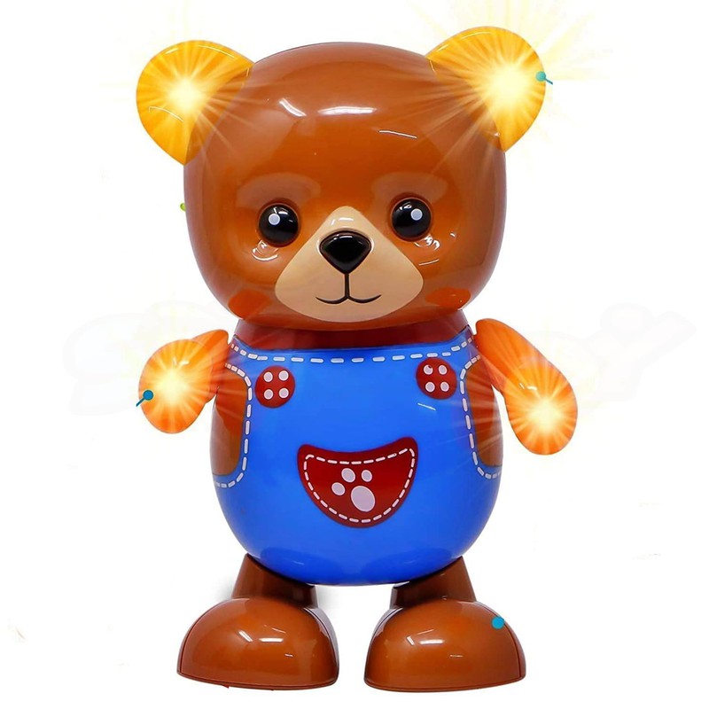 Dancing Bear Toy With Flashing Light & Sound - Multicolor – Snooplay
