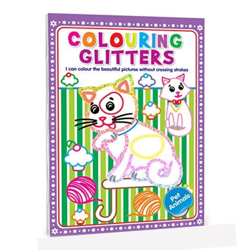Glitter Colouring: Easy Colouring with Thick Glitter Lines and Colour ...