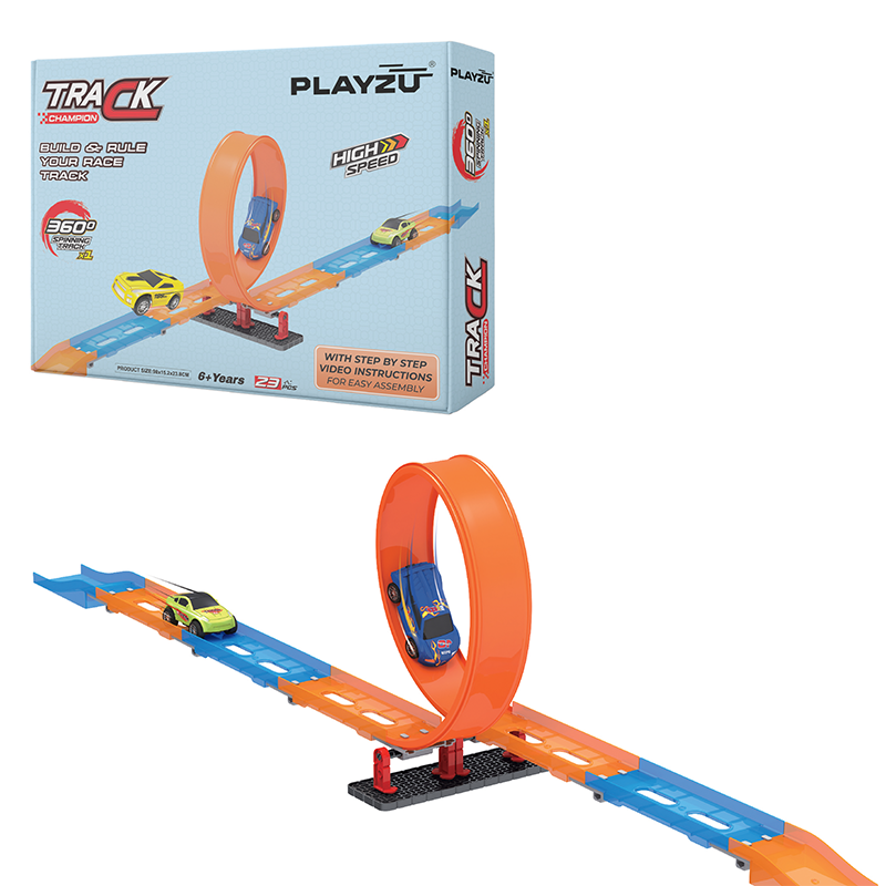 Buy Pull Back Trackset (Set-1A) - 23 pcs On Snooplay India
