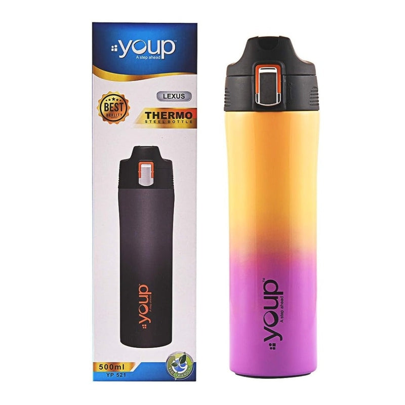 Youp Thermosteel Insulated Pink Color Water Bottle LEXUS - 500 ml ...