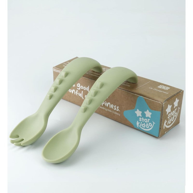 Baby Silicon Soft Spoons and Forks Set | Utensils Spoons Forks Trainin ...