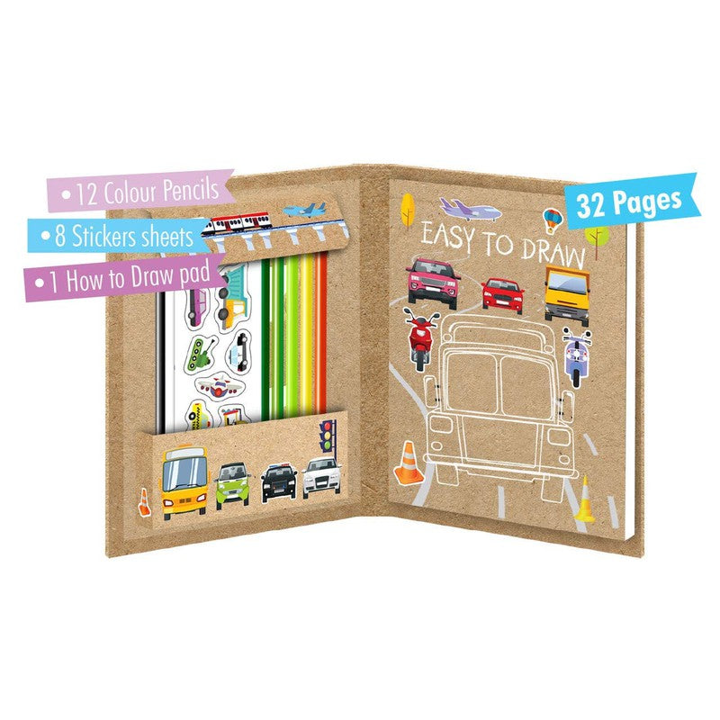 Drawing and Activity Art Kit: Draw, Colour and Paste with Stickers, Co ...