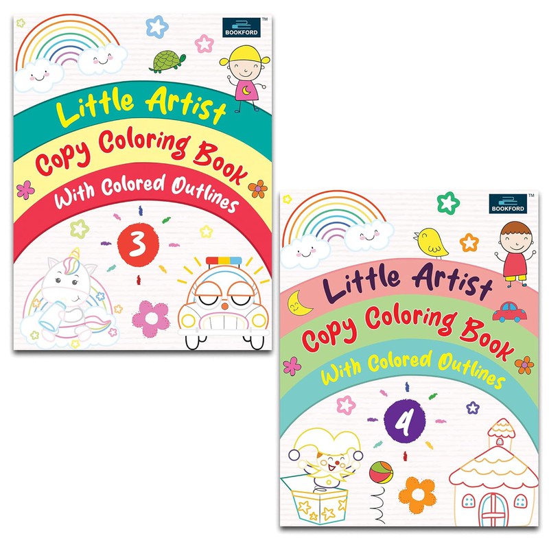 Little Artist Copy Coloring Book for kids (Set Of 2) – Snooplay