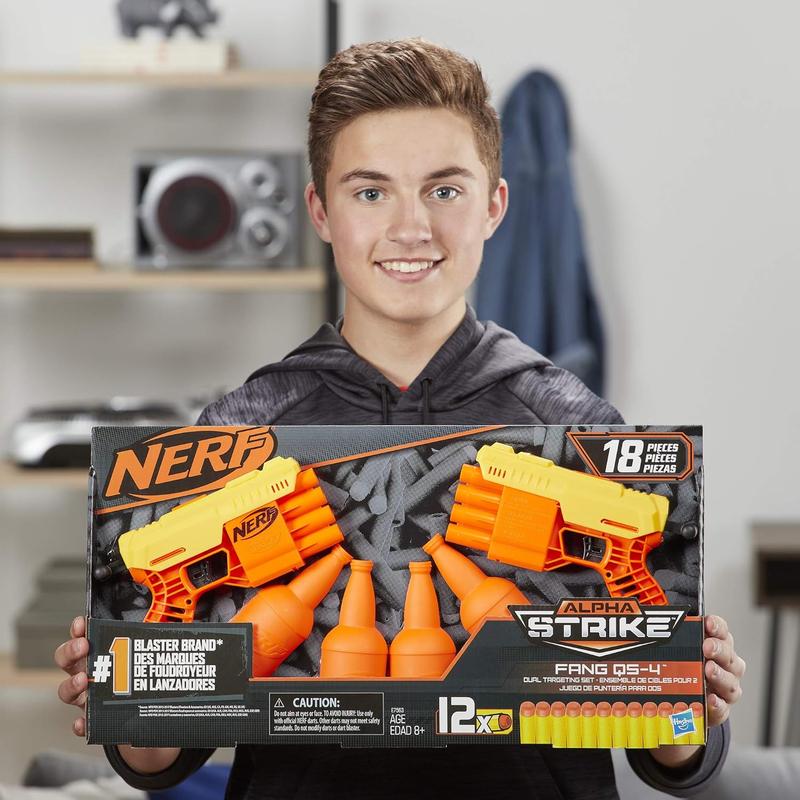 Buy Set of 2 Original Nerf Fang QS-4 Blasters with 4 Half-Targets & 12 ...