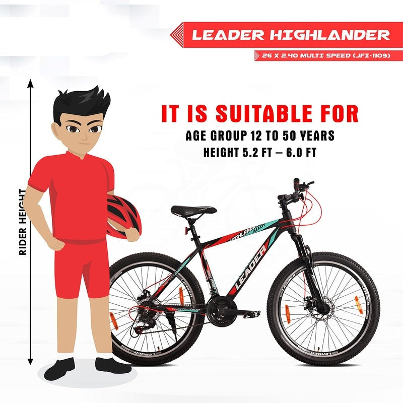 Buy Highlander 26T 21-Speed Alloy MTB cycle with Dual Disc Brake and ...