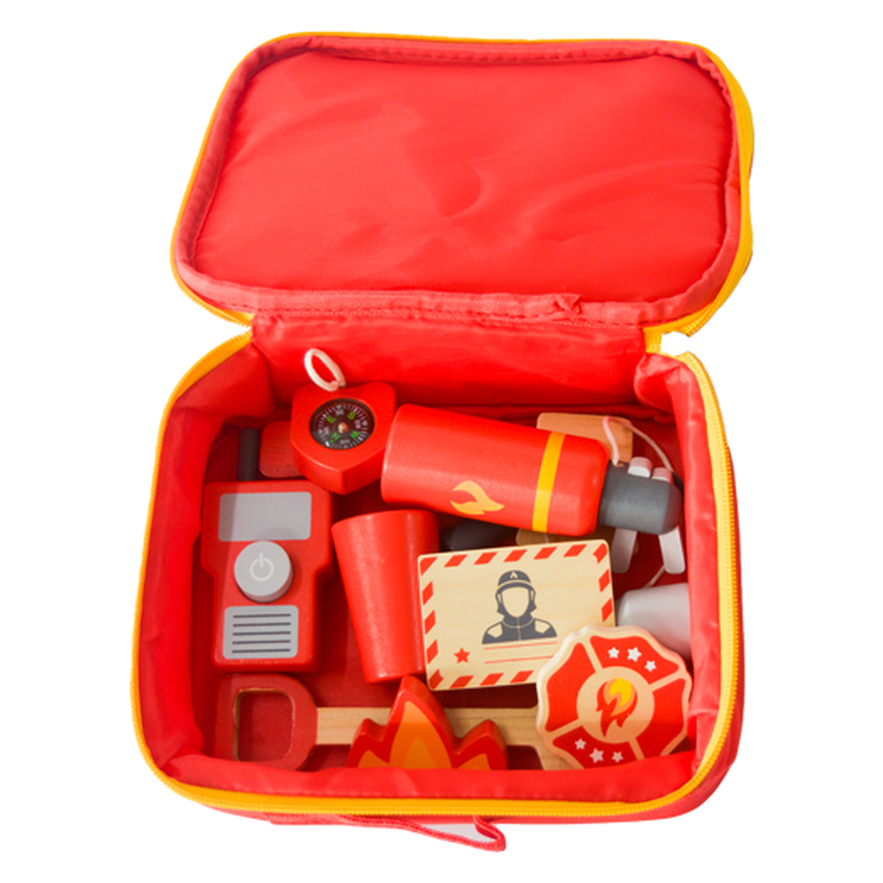 11 Pieces Wooden Fire Rescue Tool Kit (3-6 Years) – Snooplay