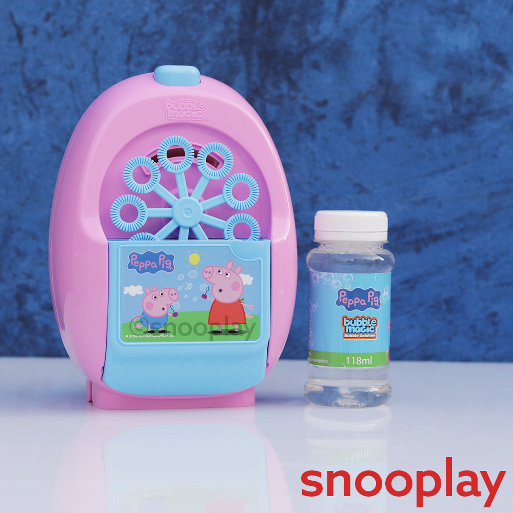 Buy Original Licensed Peppa Pig Bubble Machine with 118 ML Solution (3 ...