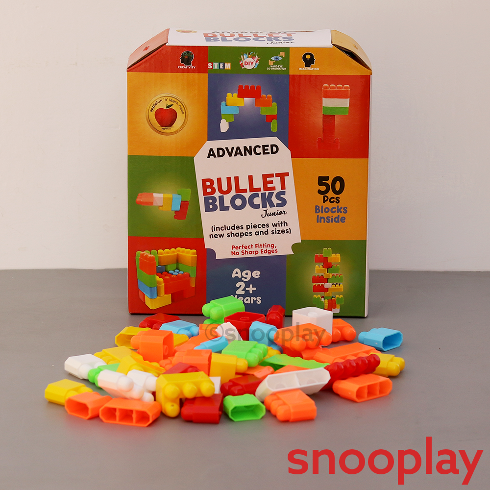 Buy Junior Advanced Bullet Building Blocks - 50+ Pieces (1.5-4 Years ...