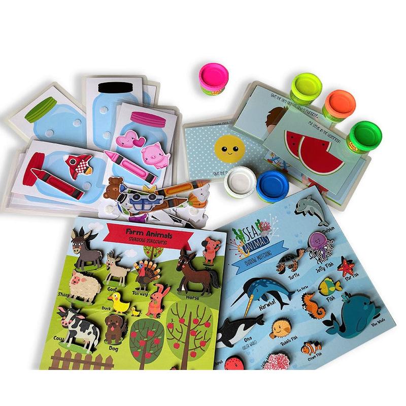 Buy Toddler Activity Kit - Color Sorting, Shadow Matching, Playdough ...