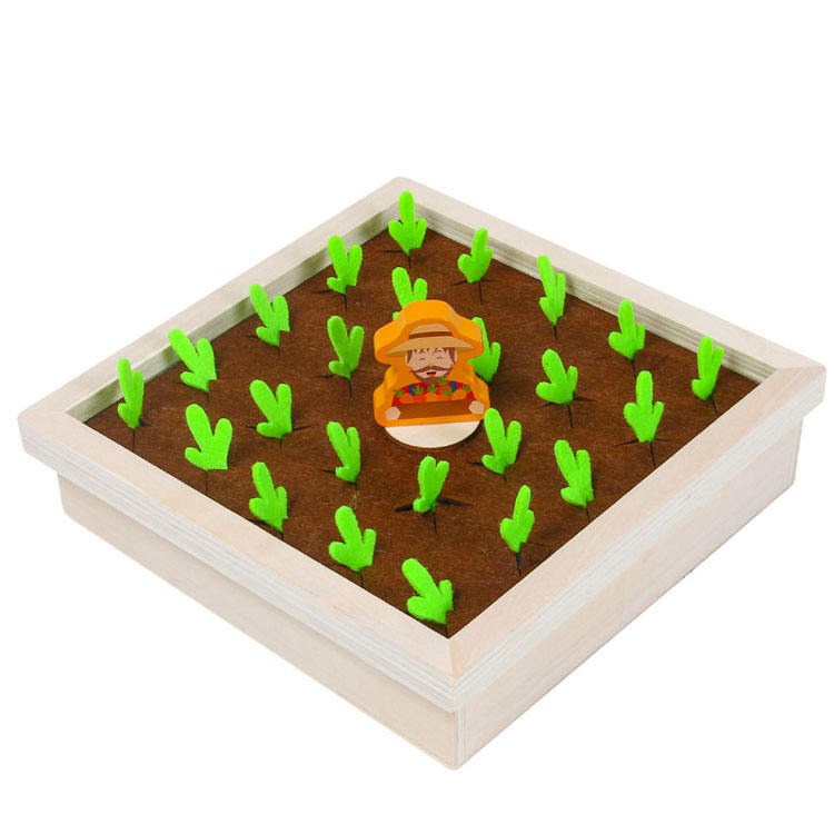 Buy Wooden Vegetable Garden Board Game with Farmer Figure (3-6 Years ...