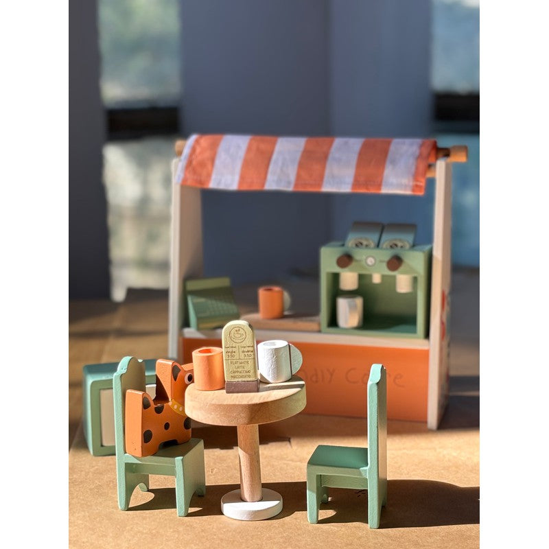19 Pieces Wooden Cafe Pretend Play Set (2-4 Years) – Snooplay