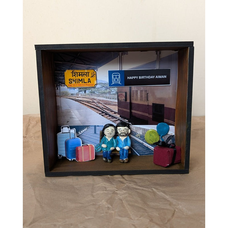 Personalised Train Station Couple Miniature Frame – Snooplay