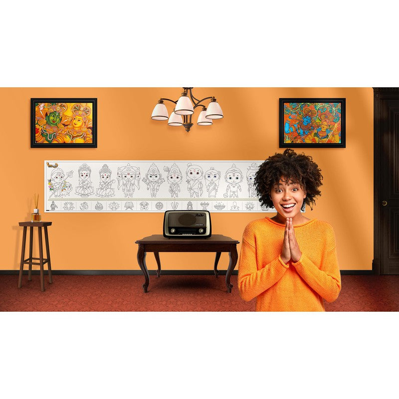 Buy 12 Inch Hindu Mythology Wall Coloring Roll (3-7 Years) on Snooplay ...