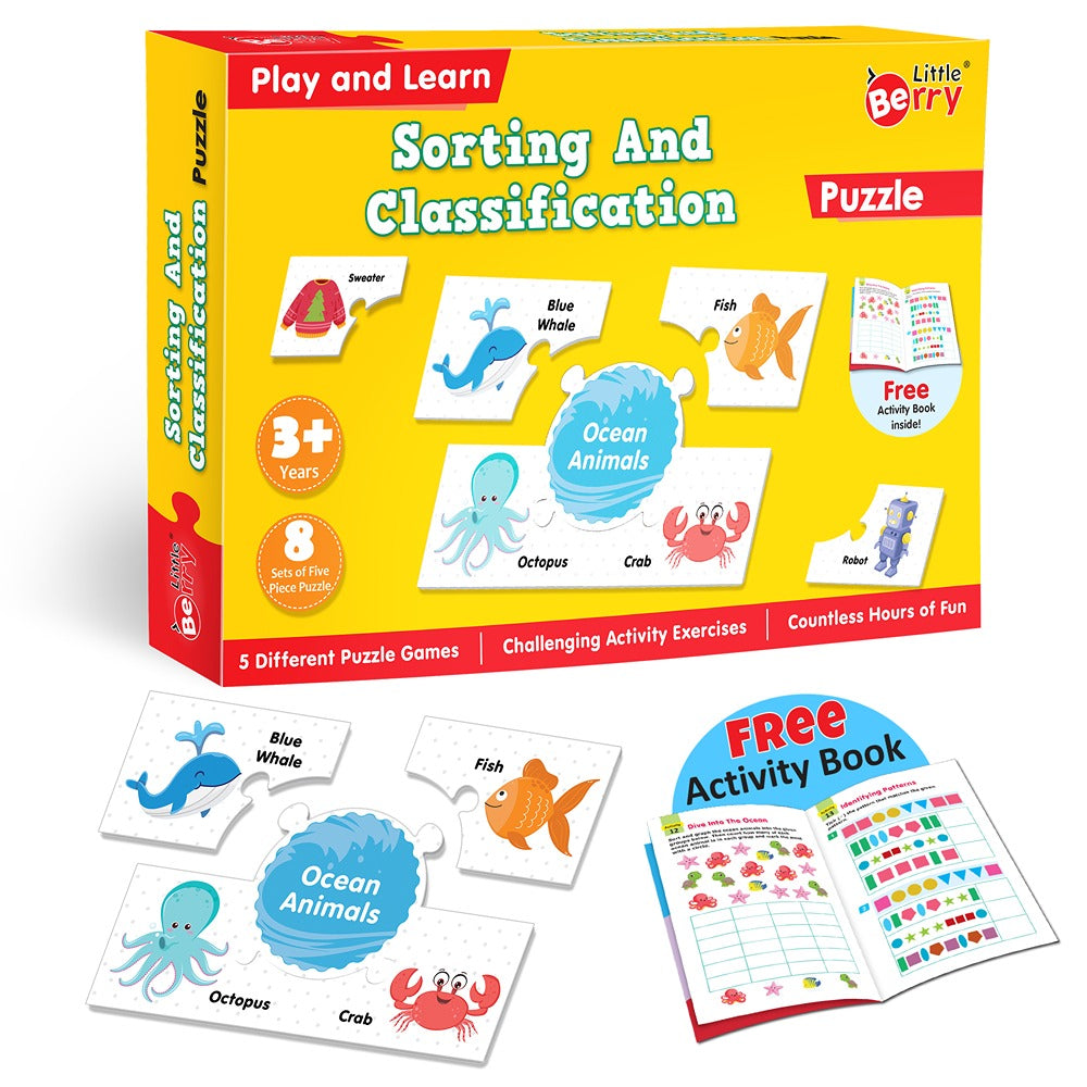Buy Sorting & Classification Play & Learn Puzzle with Activity Book on ...