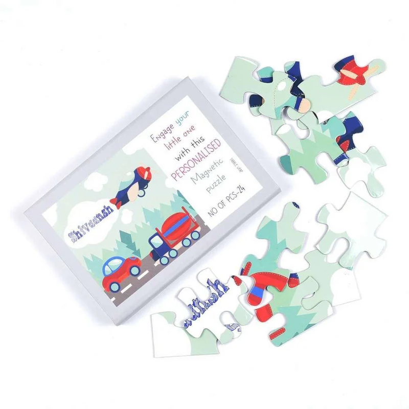 Buy Personalised Magnetic Puzzle - Transport (2-7 Years) on Snooplay India