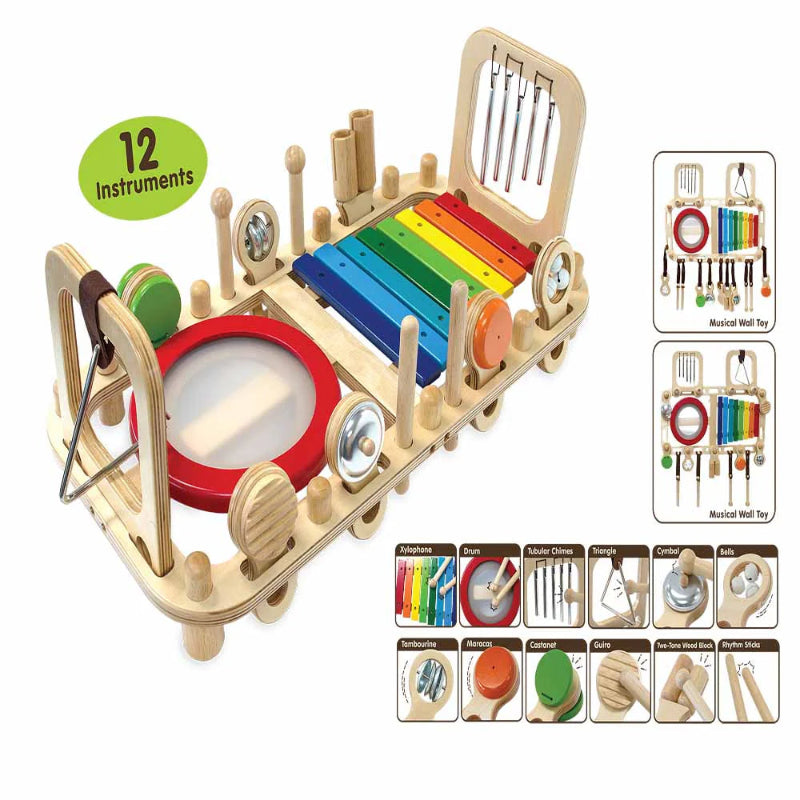Buy Wooden Melody Bench & Wall Toy (1.5-4 Years) on Snooplay India