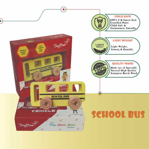 Buy Push Along Car - School Bus (6-24 Months) on Snooplay India