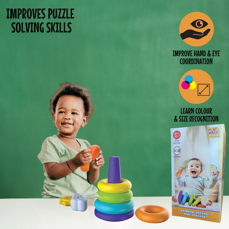 Buy Rainbow Rocking Ring Stacker (1-3 Years) on Snooplay India