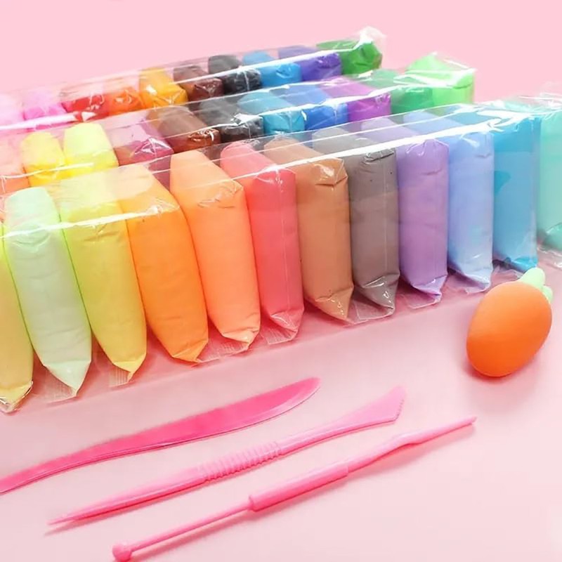 Buy Pack of 36 - 12 Colors Air Dry Magic Clay (2-8 Years) on Snooplay India