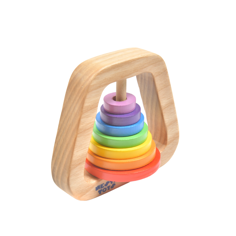 Buy Wooden Rainbow Rattle - Montessori Toy (0-12 Months) on Snooplay India