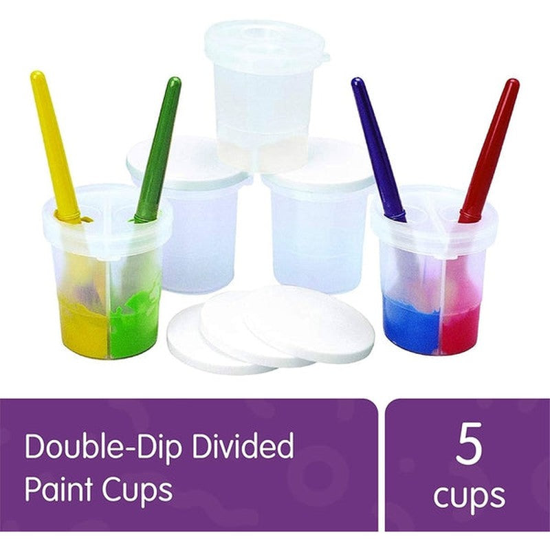 Double Dip Divided Paint Cups – Set Of 5 – Snooplay
