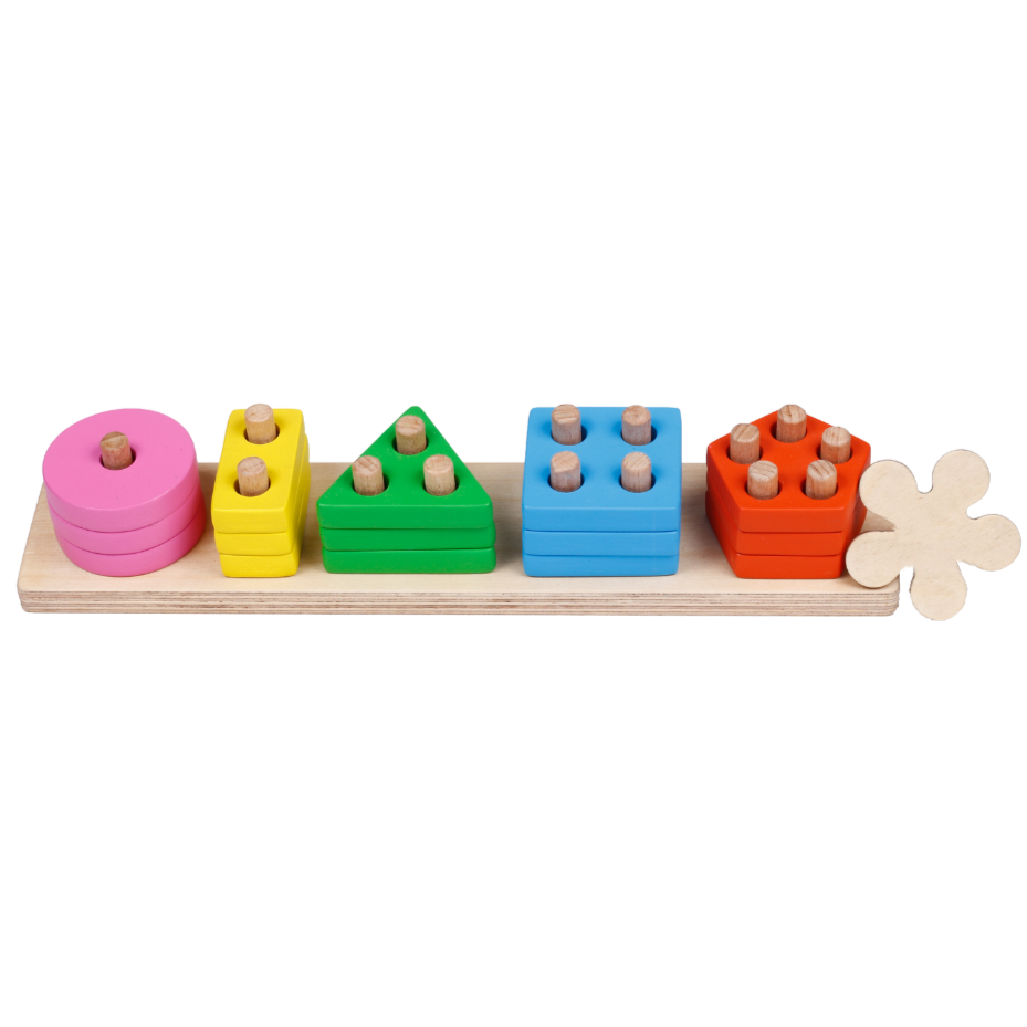 Buy Shapes Stacker Toy - Learn 5 Shapes on Snooplay India
