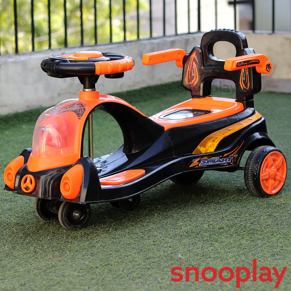 Buy Manual Push Ride On Swing Car | Music & Light | RNT on Snooplay India